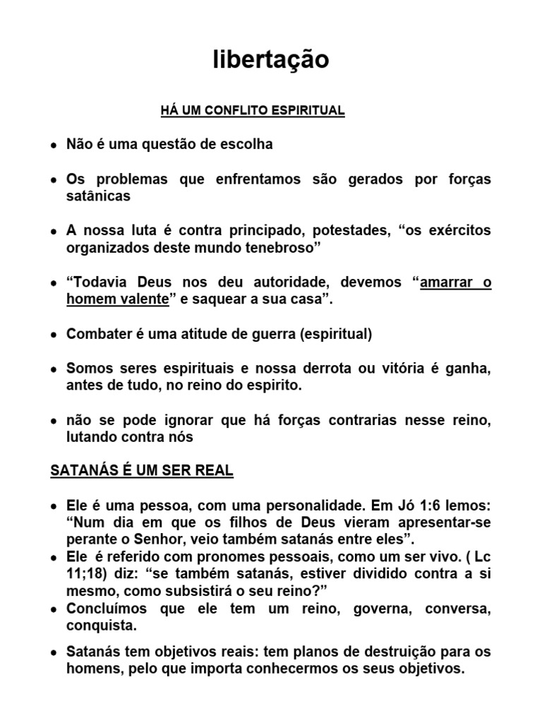 7 Ministração - Libertação | PDF | Jesus | Igreja católica