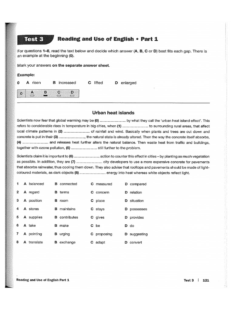 Reading and Use of English Test 3 | PDF