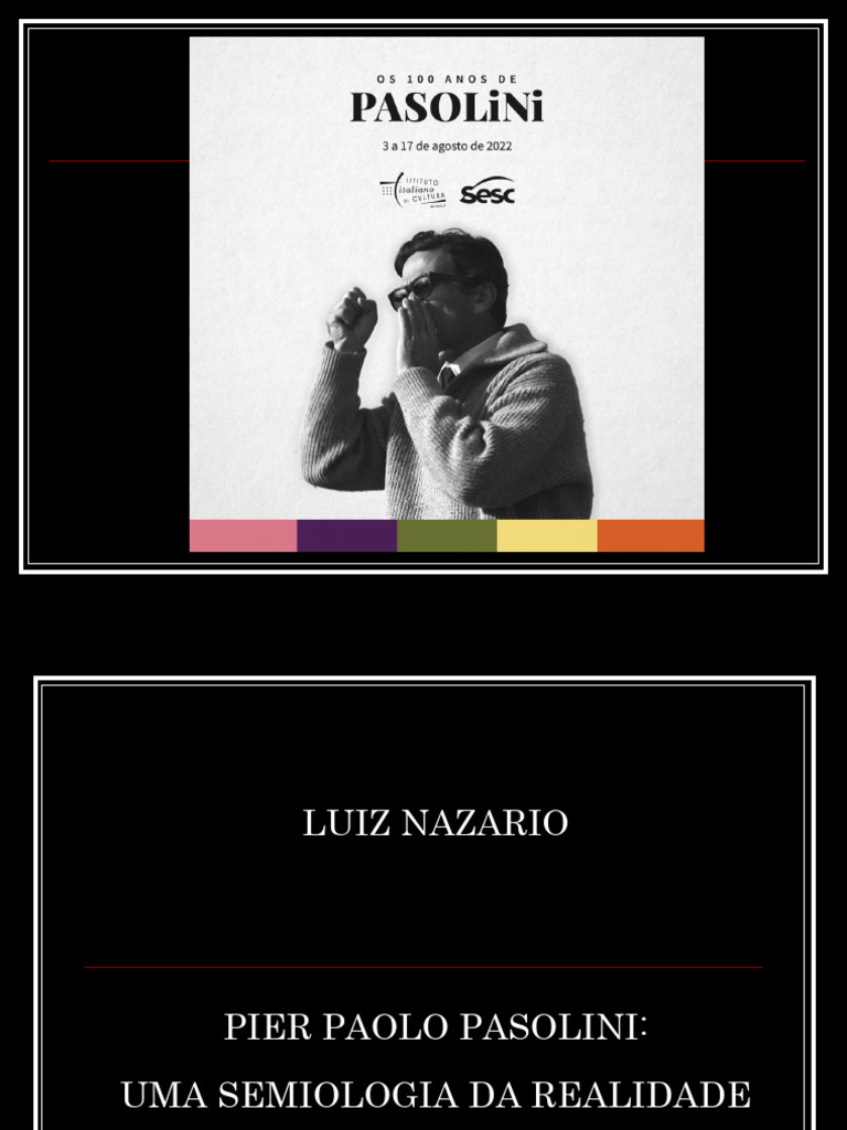 A Semiologia Da Realidade de Pasolini | PDF | Antonio Gramsci | Itália