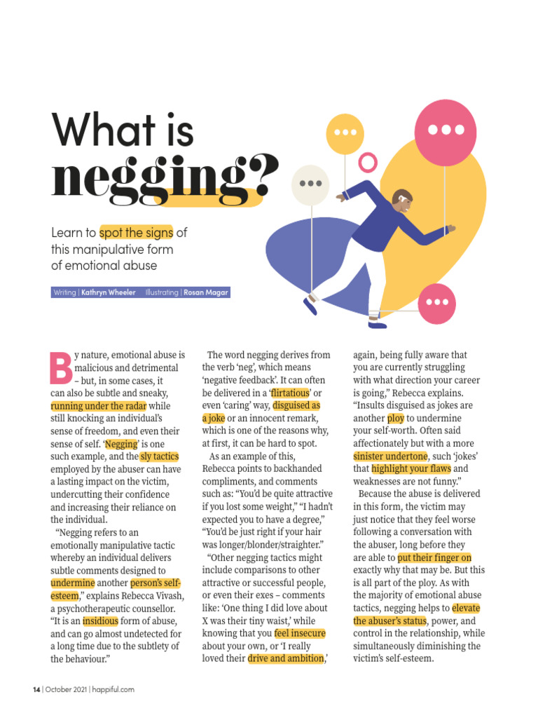 What Is Negging? | PDF | Self Esteem | Psychological Abuse