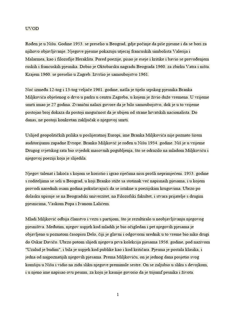 Branko Miljkovic | PDF