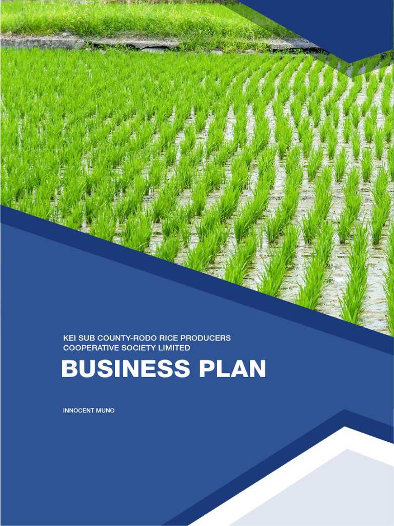 Rodo Rice Cooperative Business Plan | PDF | Cooperative | Rice