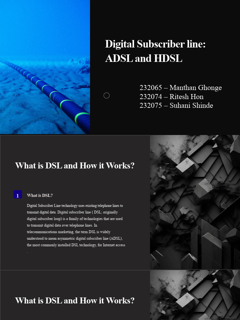 Digital Subscriber Line ADSL and HDSL | PDF | Digital Subscriber Line ...