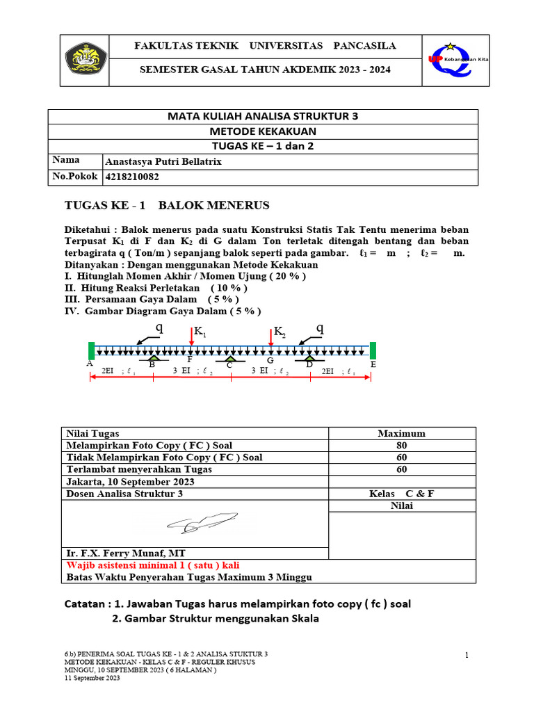 Tugas 1 & 2 Anastasya Putri Bellatrix - 4218210082 | PDF