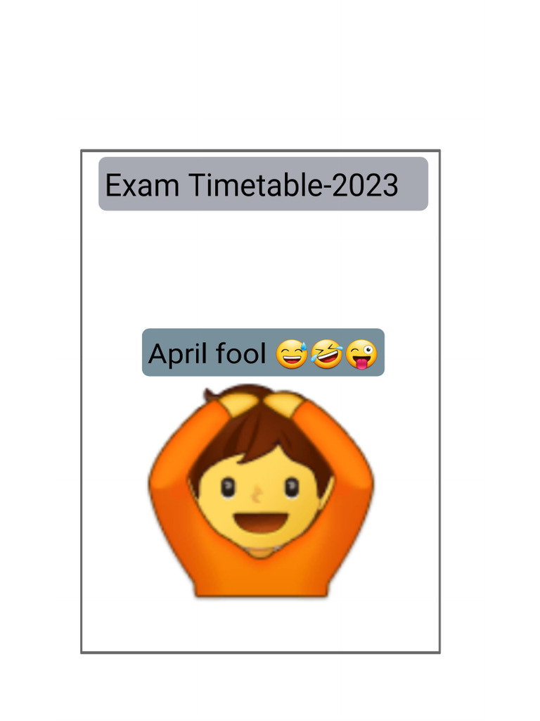 Exam Timetable - 2022-23 | PDF