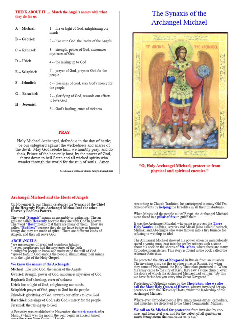 Archangel Michael | PDF | Michael (Archangel) | Angel