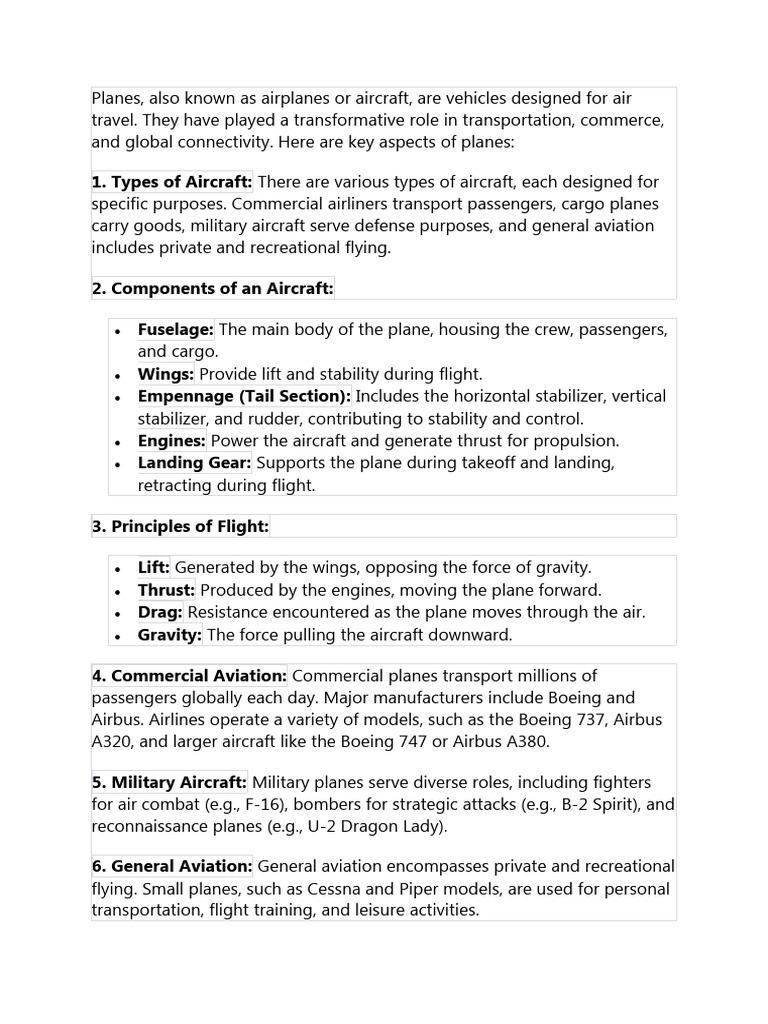 Planes | PDF | Airplane | Aircraft