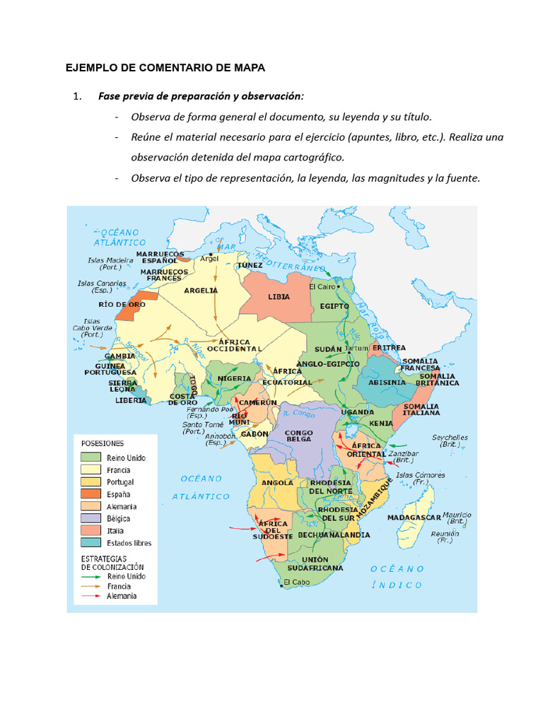 Mapa del Reparto Colonial de África 1914 | PDF | Colonialismo | África