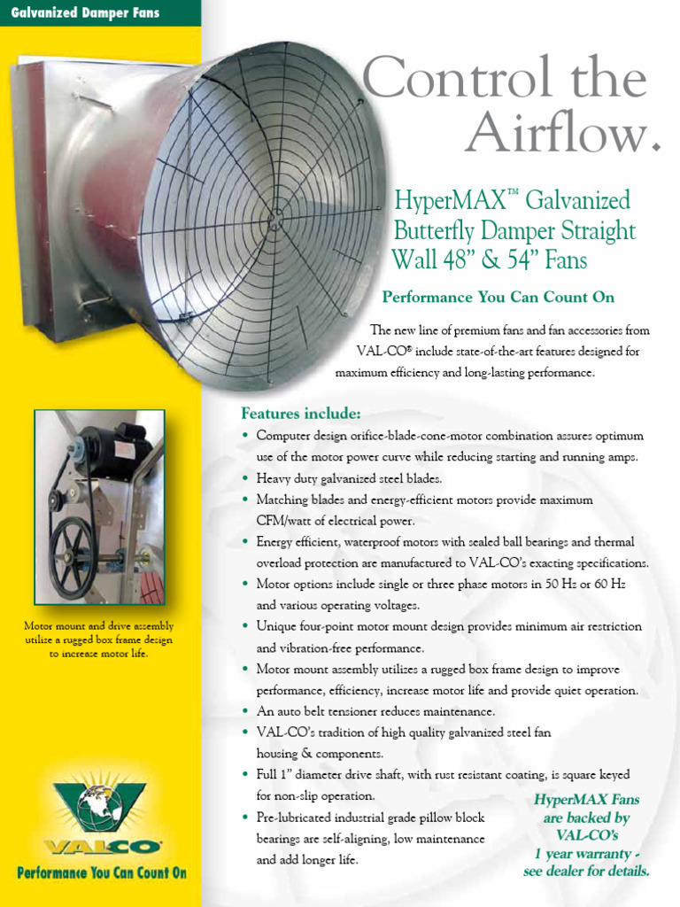 HyperMAX Damper Fans | PDF | Efficient Energy Use | Manufactured Goods