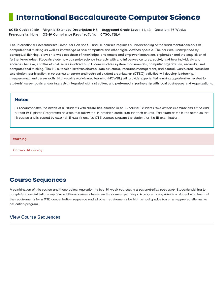 IB Computer Science for Students | PDF | Career & Growth | Business