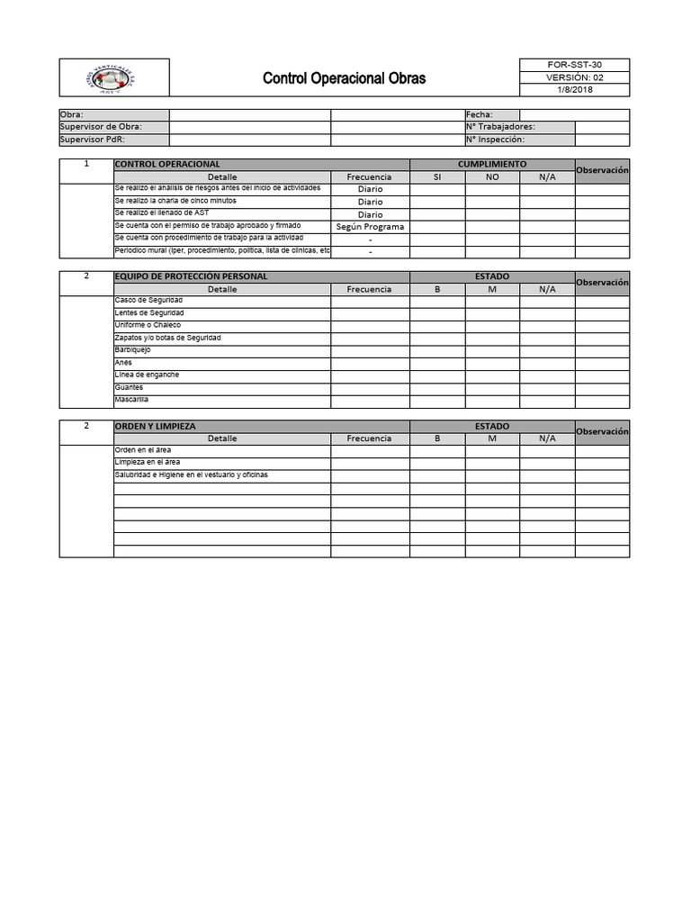 Pro SST 30 Control Operacional | PDF | La seguridad