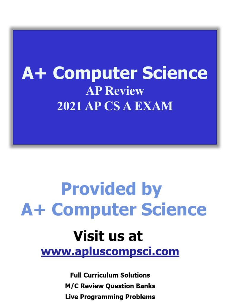 Tips_On_The_AP_FR_21 | PDF | Method (Computer Programming) | Class ...