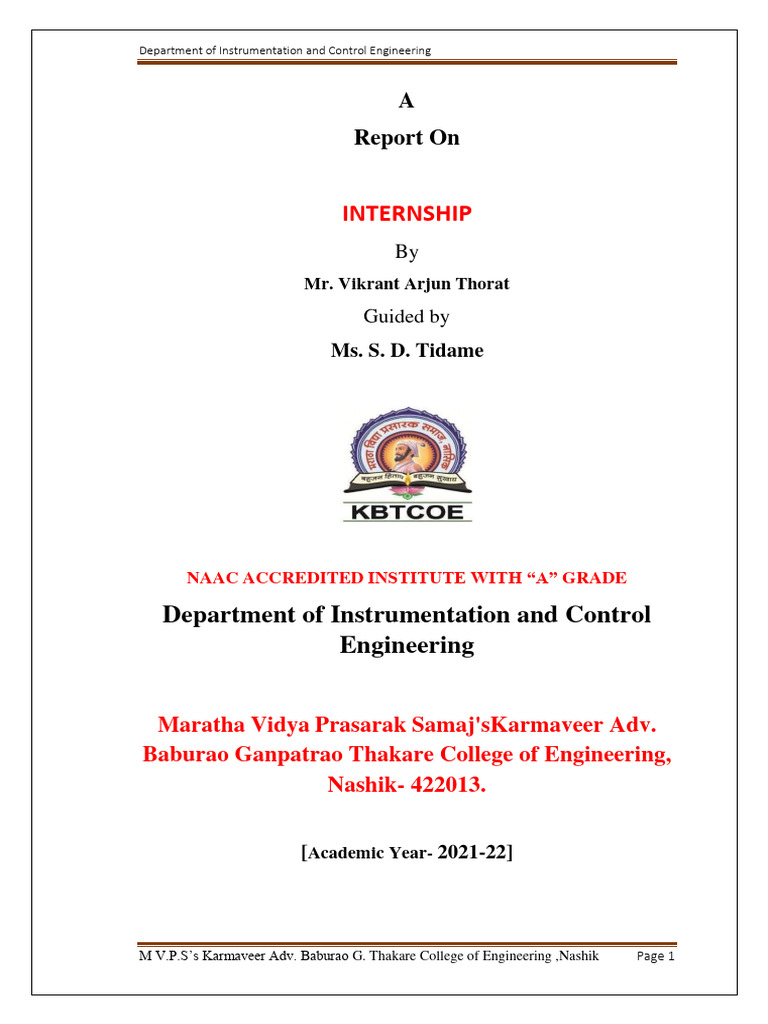 Instrumentation - Control - Internship | PDF | Programmable Logic Controller | Electrical ...