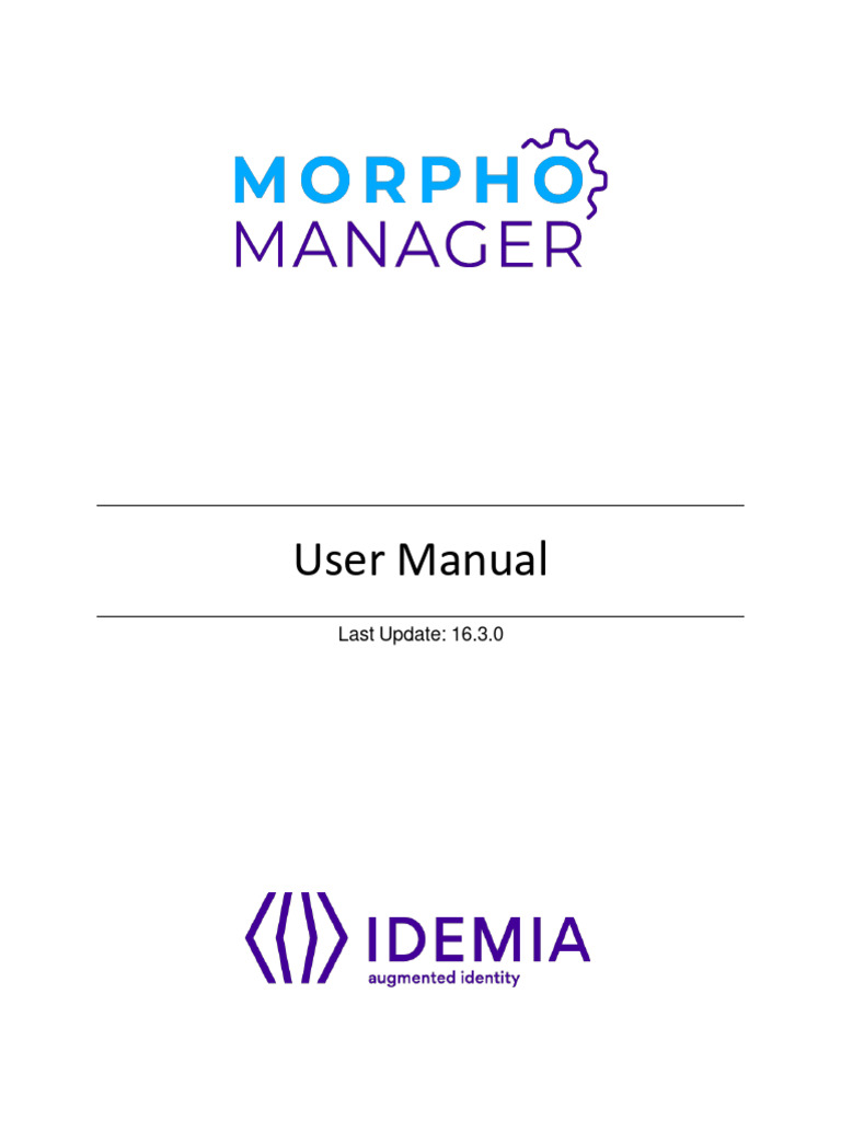 MorphoManager User Manual Overview | PDF | Public Key Certificate ...