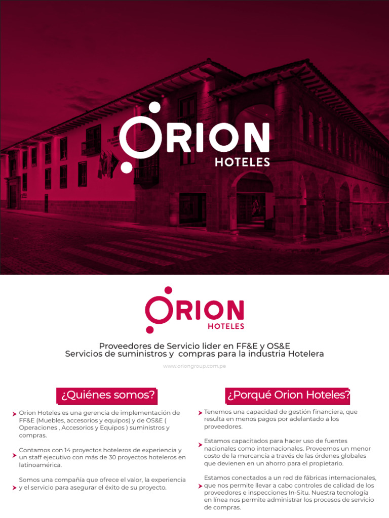 Catalogo Hoteles Orion | PDF | Hotel | Calidad (comercial)