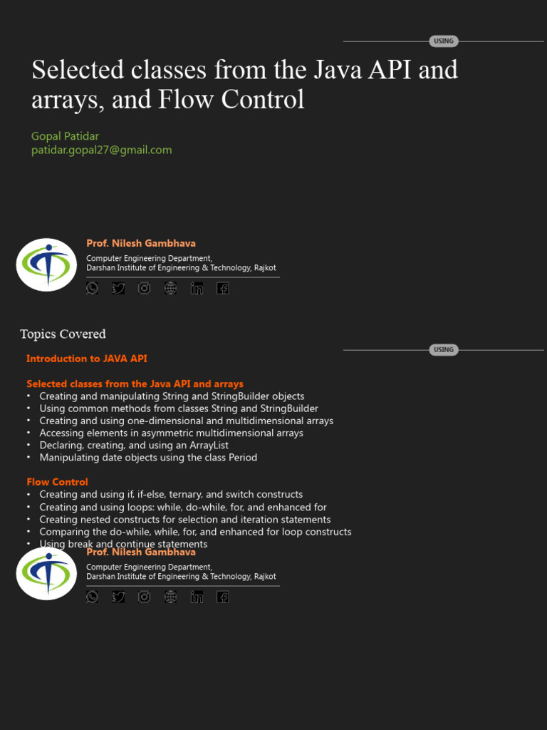 Java Api | PDF | String (Computer Science) | Control Flow