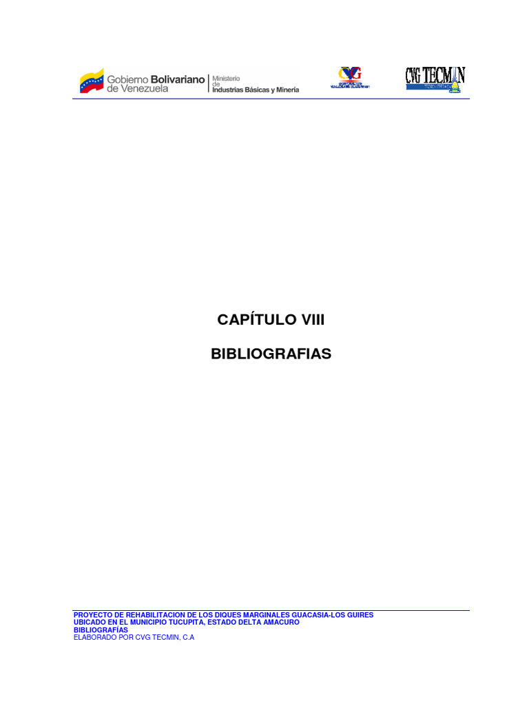 Microsoft Word - CAP - VIII.BIBLIOGRAFIAS 05-03-07 | PDF | Venezuela | Entorno natural