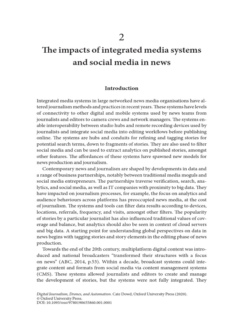 The Impacts of Integrated Media Systems and Social Media in News | PDF ...