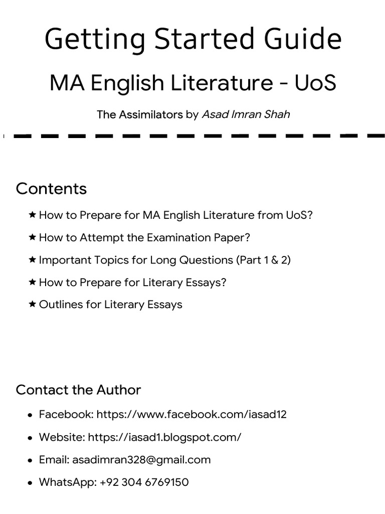 Getting Started Guide | PDF | Poetry | Essays Getting Started Guide | PDF | Poetry | Essays