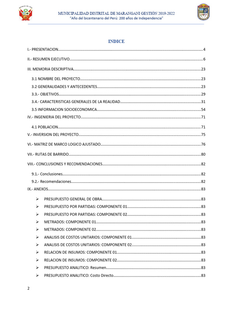 Memoria Descriptiva | PDF | Residuos | Infraestructura