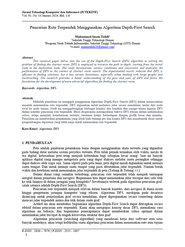 Muhammad Imam Zuhdi UAS Algoritma DFS | PDF | Komputer | Teknologi & Rekayasa