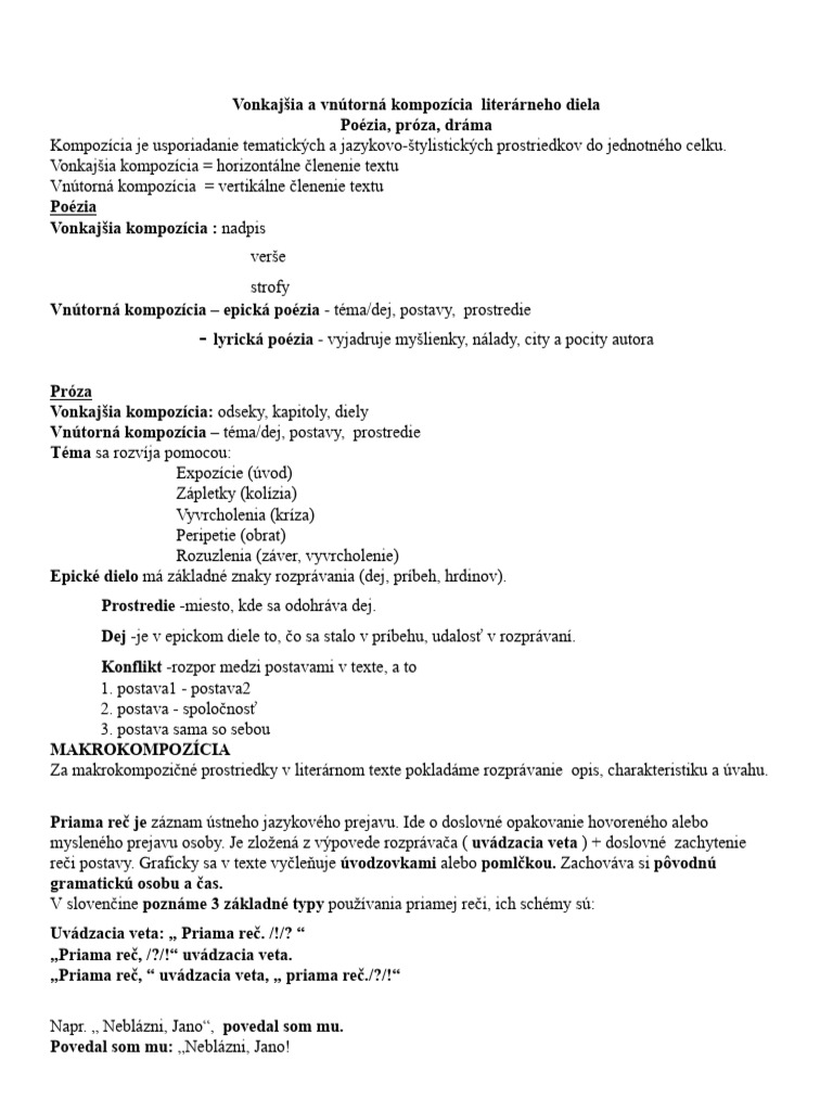 Vonk A Vnut Kompozicia Textu | PDF