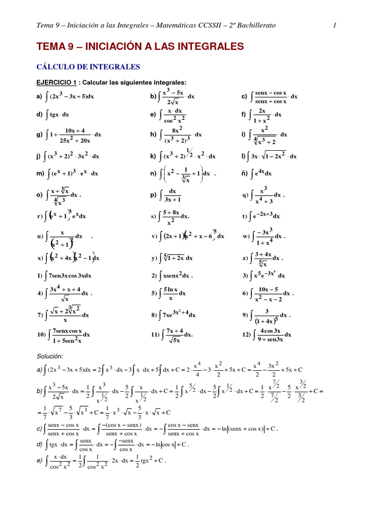 Tema 3, Integrales | PDF