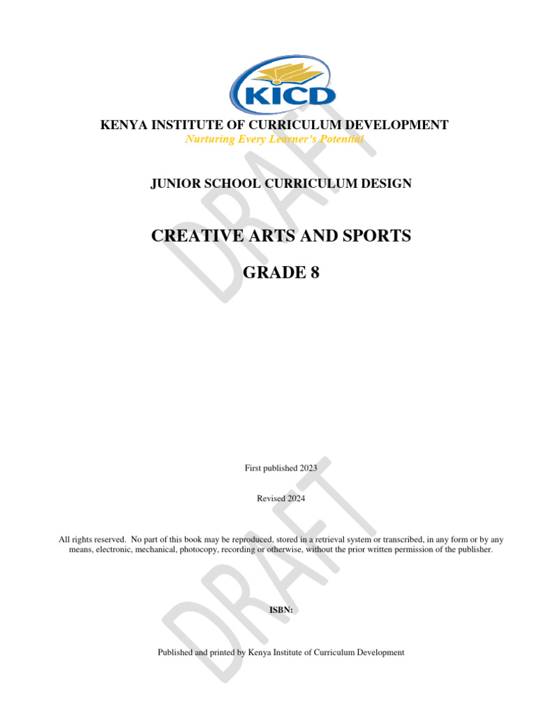 Grade 8 Creative Arts & Sports | PDF | Learning | Creativity