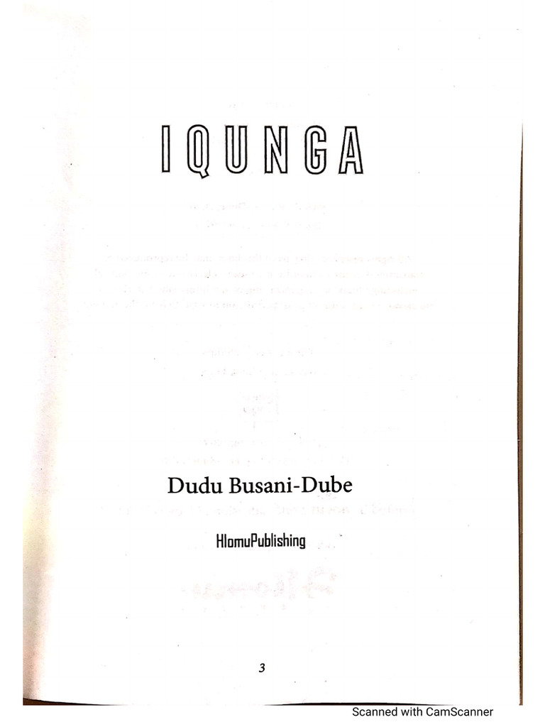 Iqunga by Duduzile Busani Dube | PDF