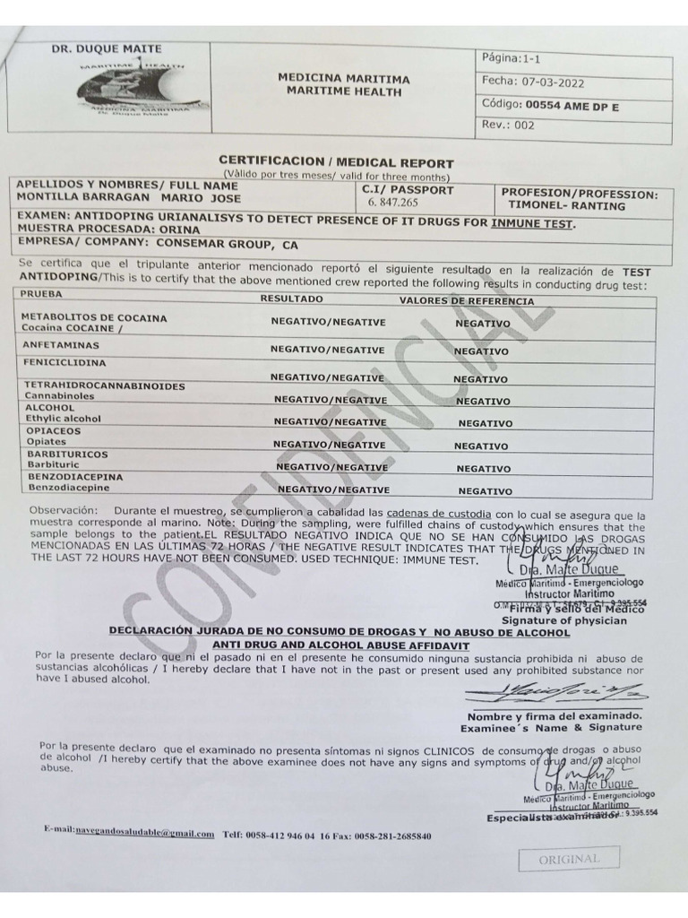 Drogas y Alcohol Tes Exp 2024 | PDF