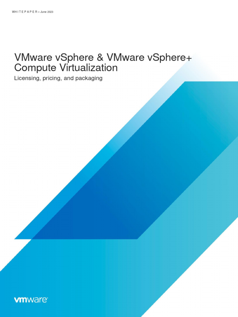Vmware Vsphere Pricing Whitepaper | PDF