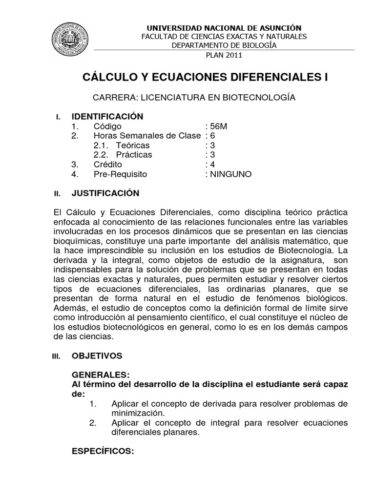 2 Calculo y Ecuaciones Diferenciales I | PDF | Ecuaciones | Derivado