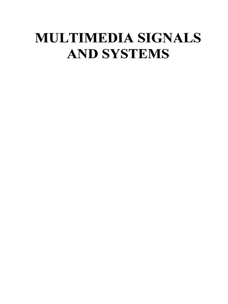 Multimedia Signals and Systems | PDF | Multimedia | Perception
