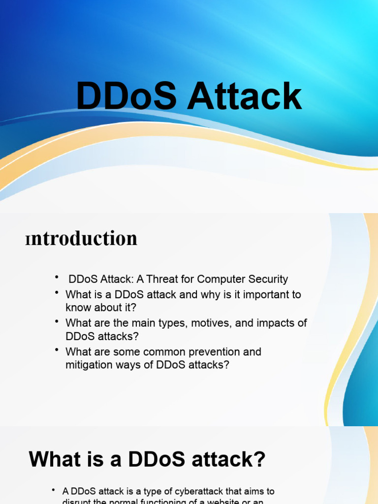 DDoS Attack | PDF | Denial Of Service Attack | Security