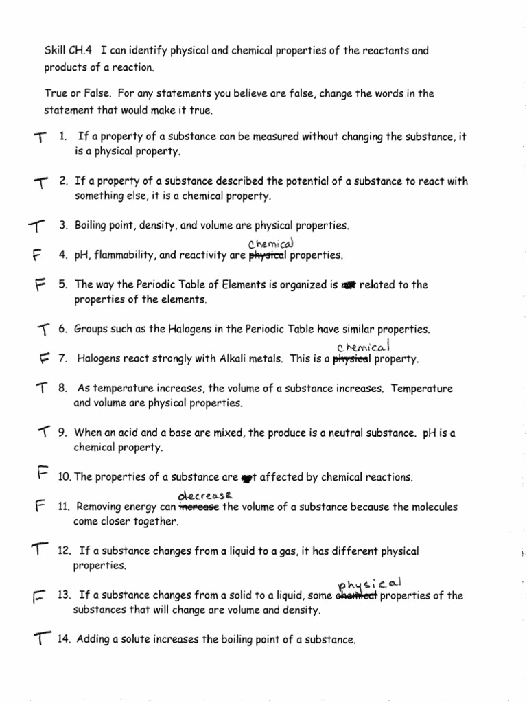 Skill 4 True False Answer Key | PDF