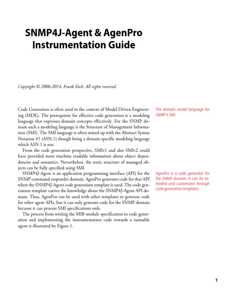 SNMP4J-Agent & AgenPro Instrumentation Guide | PDF | Method (Computer Programming) | Class ...
