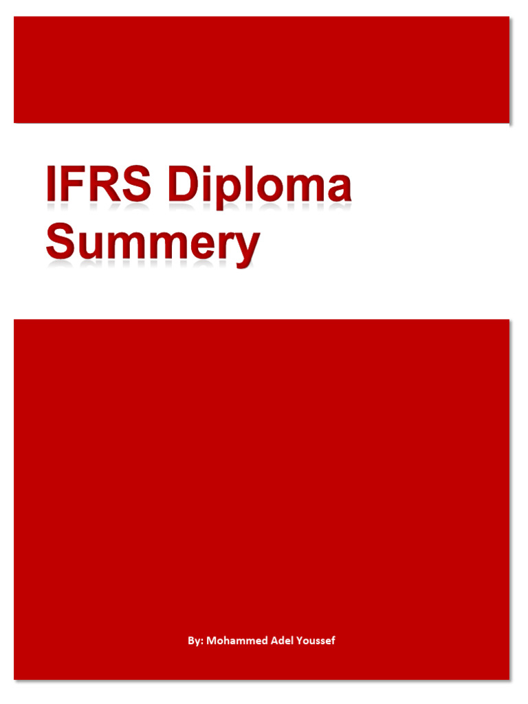 IFRS Diploma Summary | Download Free PDF | Fair Value | International ...