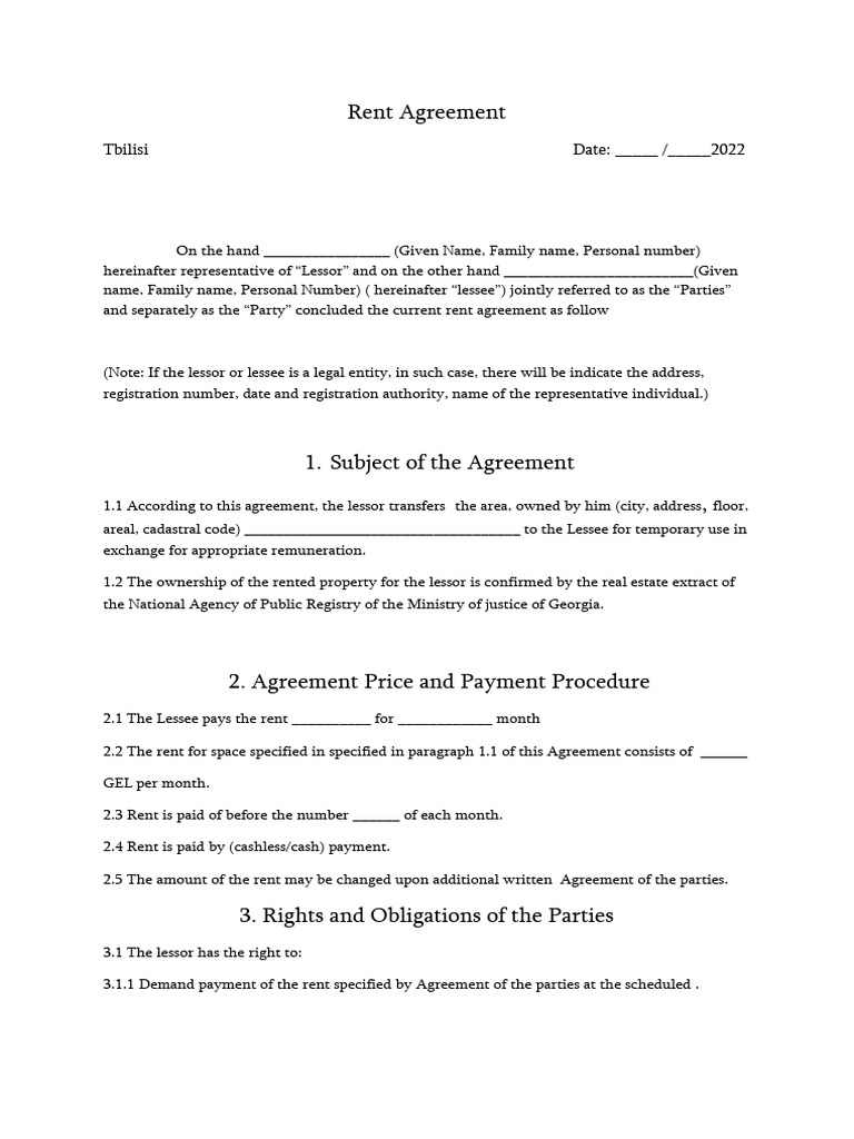 Contract English | PDF | Lease | Landlord