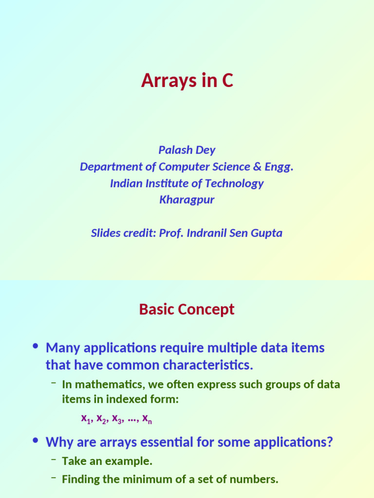 L4 1 Array | PDF | Integer (Computer Science) | Information Technology