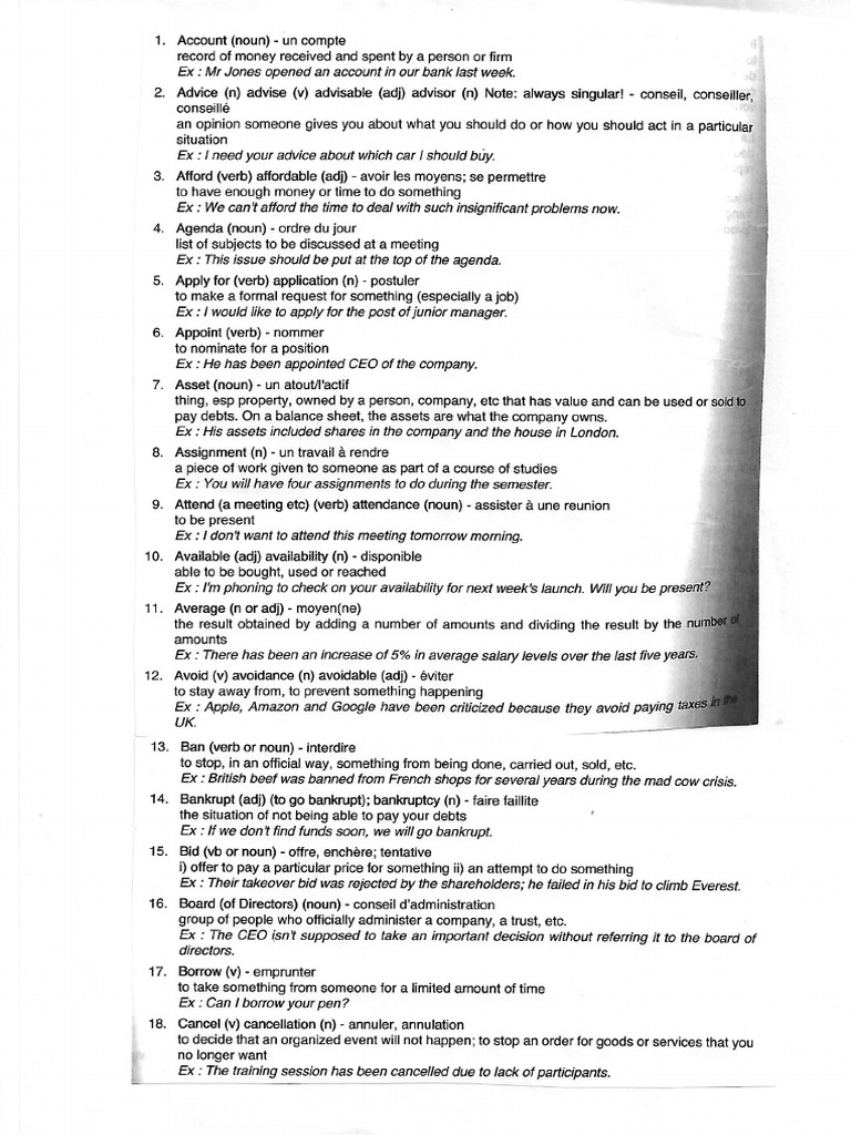 1-2 Essential Business Vocabulary | PDF