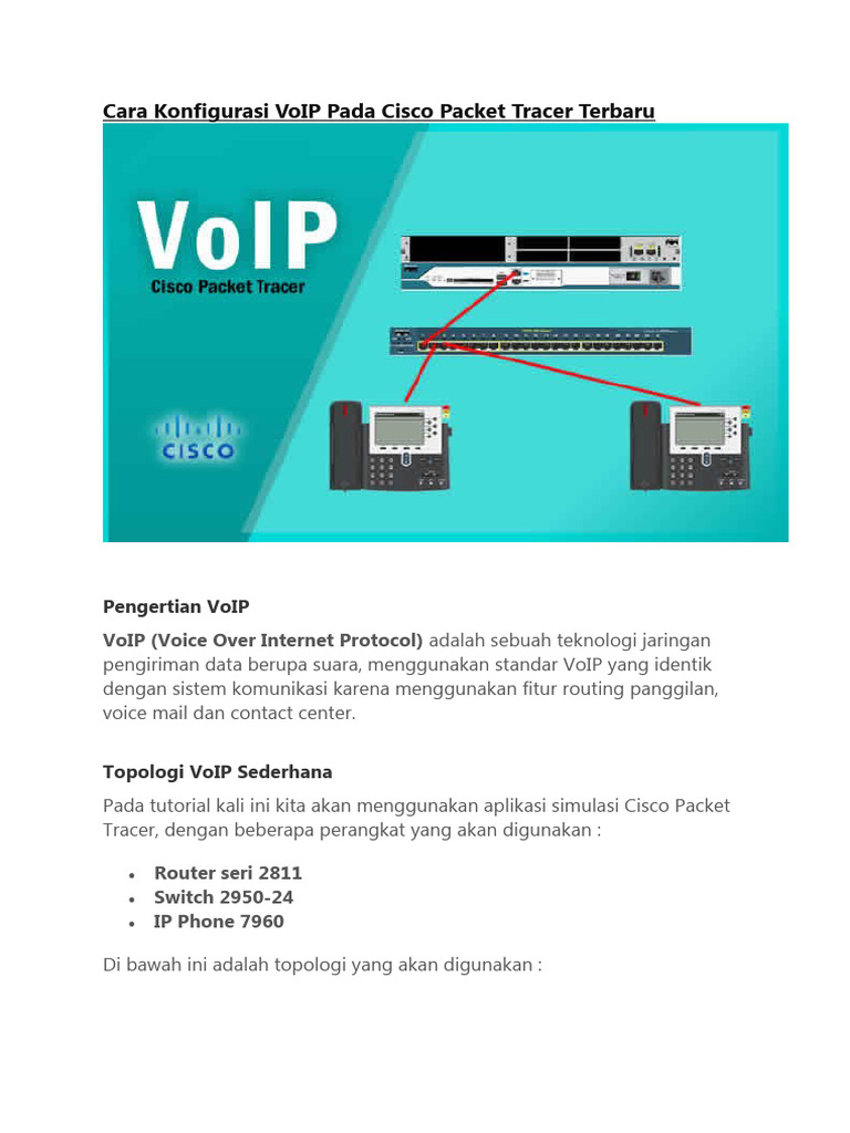 Cara Konfigurasi VoIP Pada Cisco Packet Tracer Terbaru | PDF
