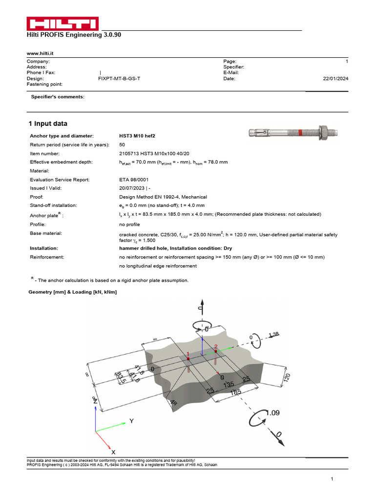 HILTI Anchor Bolt | PDF