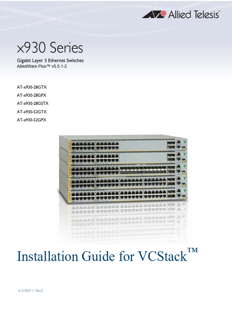 Ati x930 Vcstack Ig | PDF | Network Switch | Electrical Connector