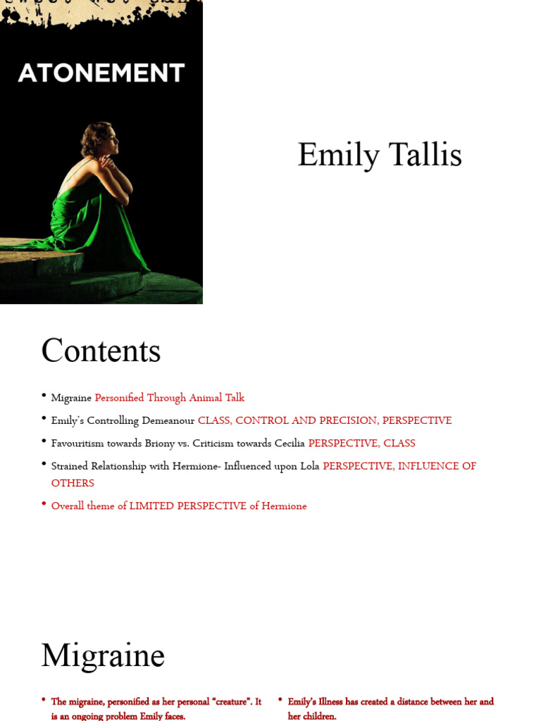 Emily Tallis | PDF | Behavioural Sciences | Psychological Concepts
