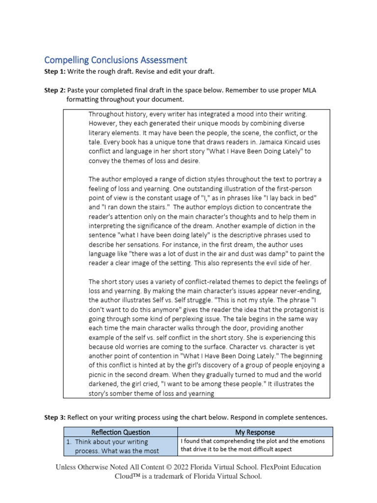 Compelling Conclusions Assess Rubric | PDF | Essays | Grammar