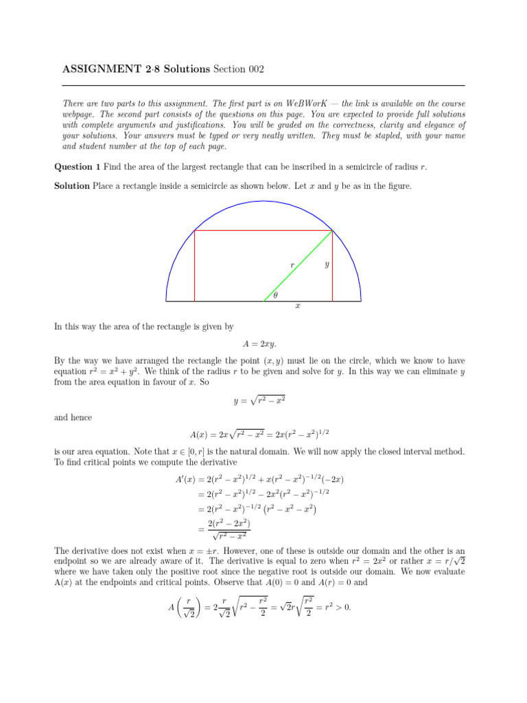 Sol A2.8 | PDF | Area | Equations
