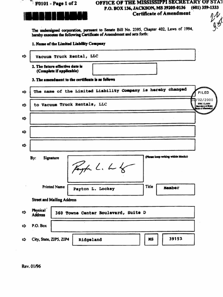 Amendment Form | PDF