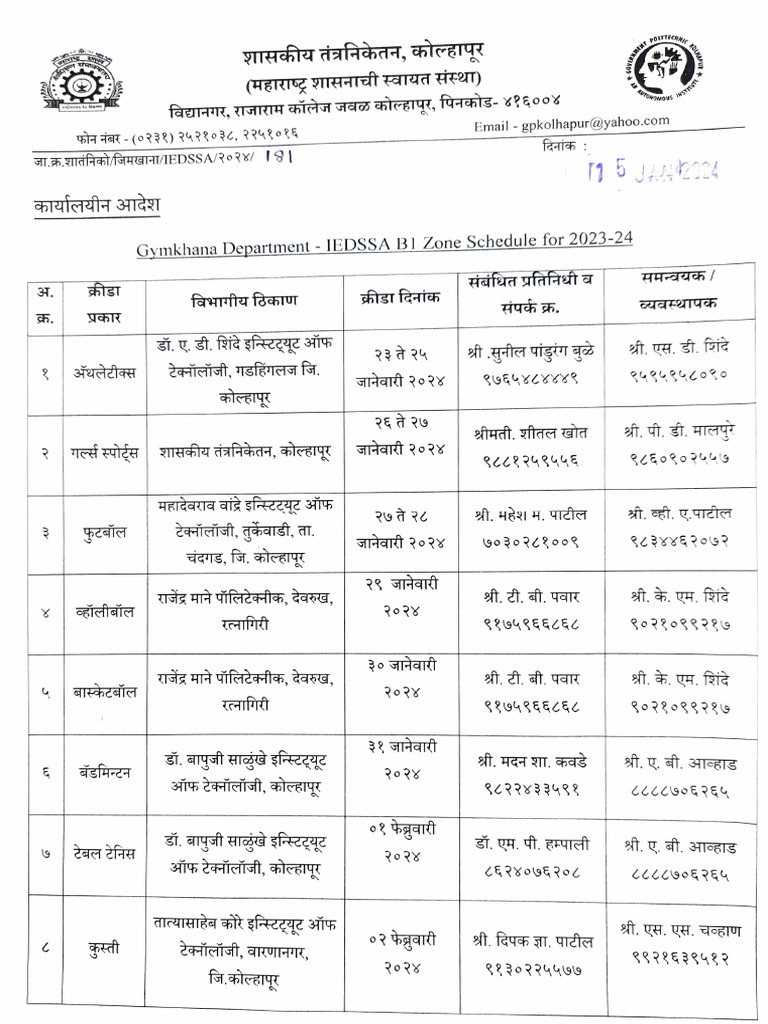 IEDSSA SPORT 2024 ORDER | PDF