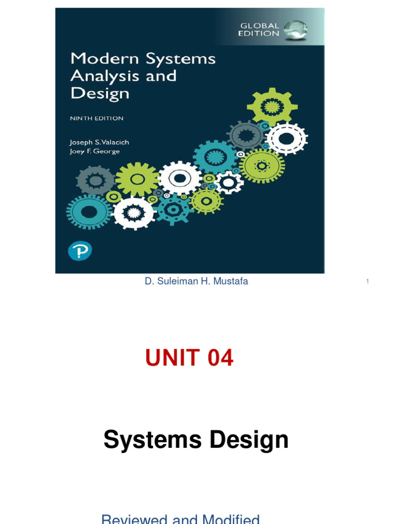 Modern Systems Analysis and Design - Design - Part 2 | PDF | Usability ...