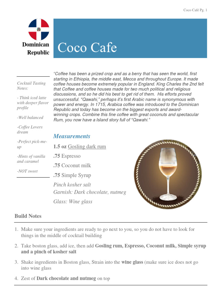 Coco Cafe | PDF | Coffee | Coffeehouse